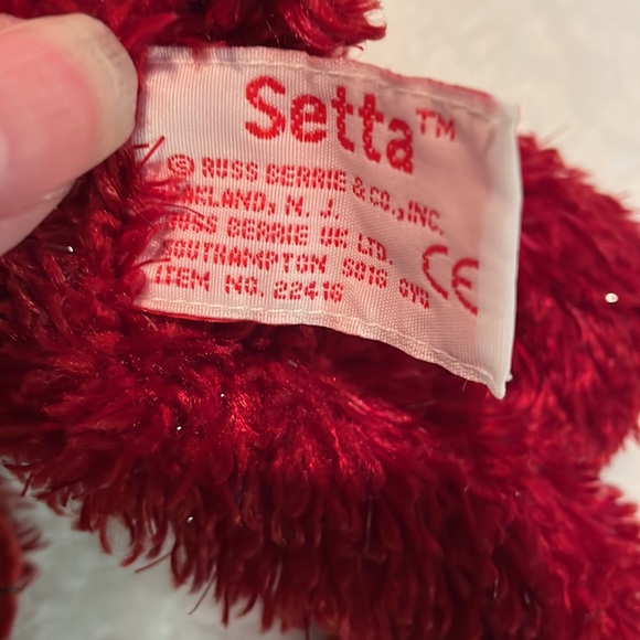 Russ Berrie | Toys | Vintage Russ Berrie Retired Burgundy Sparkly Bear ...